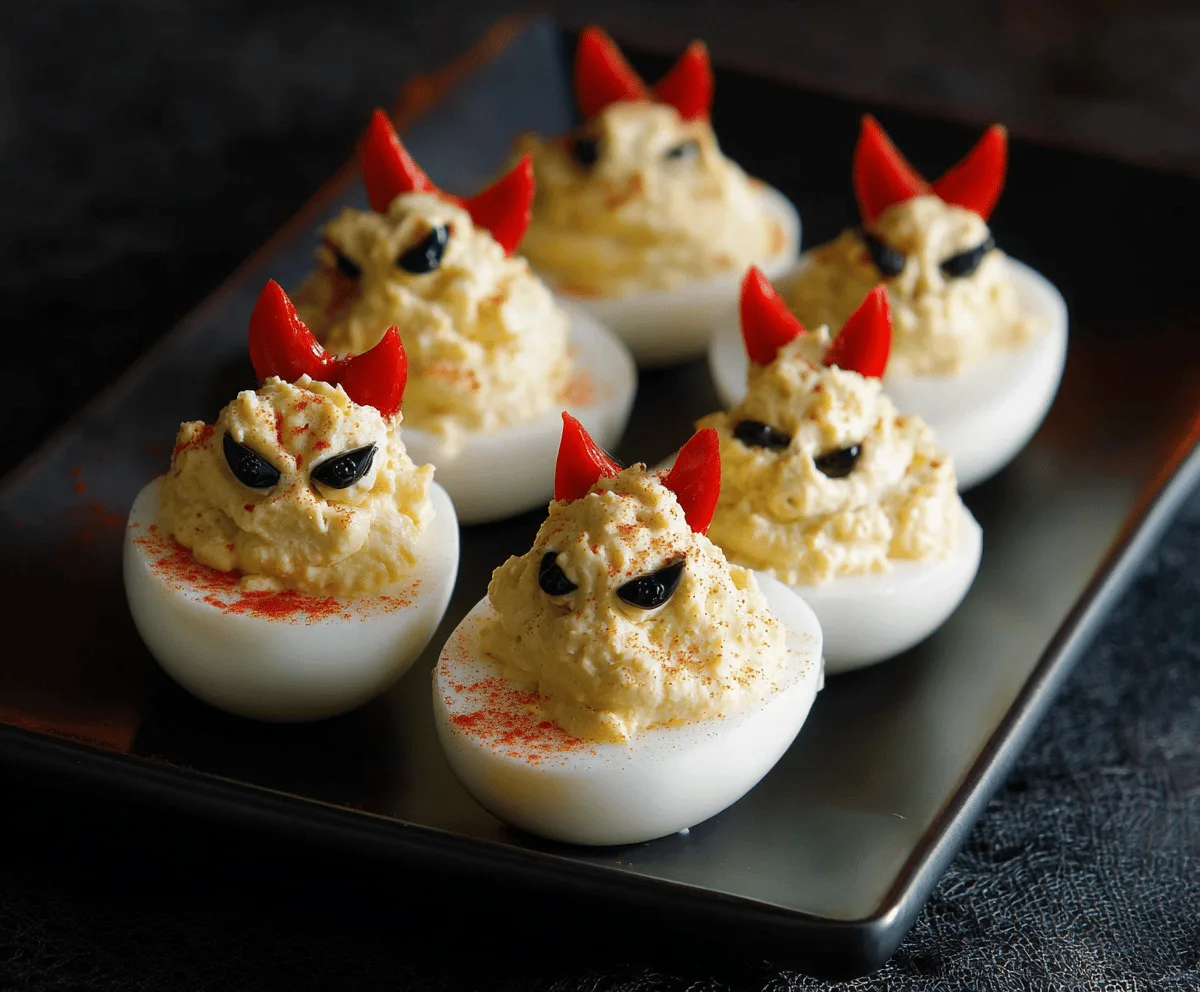 Creepy Halloween Deviled Eggs Recipe