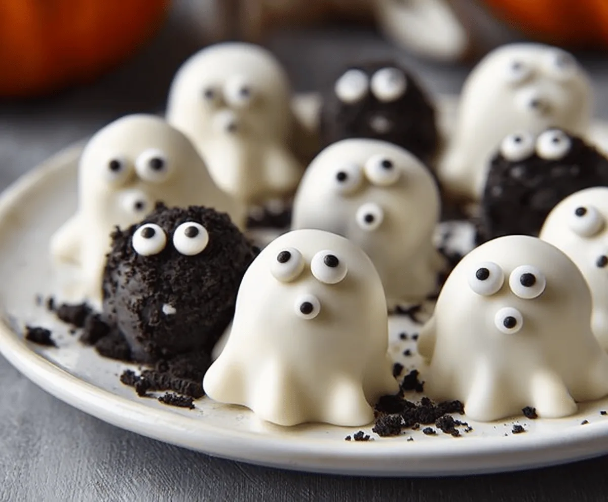 Easy No-Bake Oreo Ghost Truffles Recipe for Halloween Treats