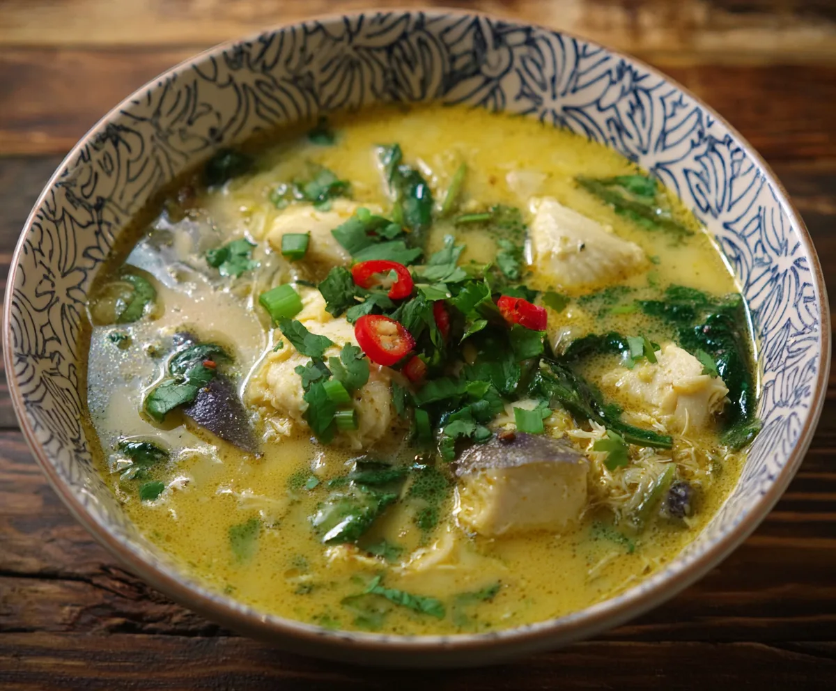 Easy Thai Coconut Curry Fish Soup
