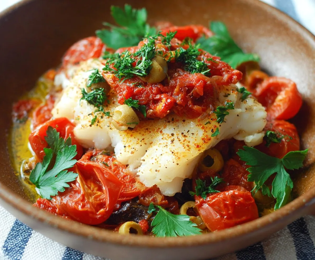Easy Mediterranean Baked Cod Recipe