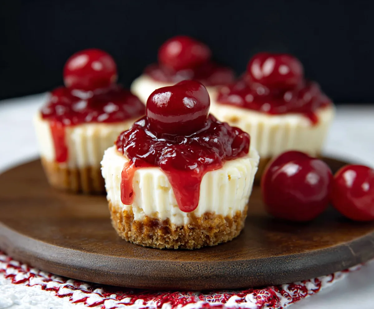 Mini Cherry Cheesecake Bites